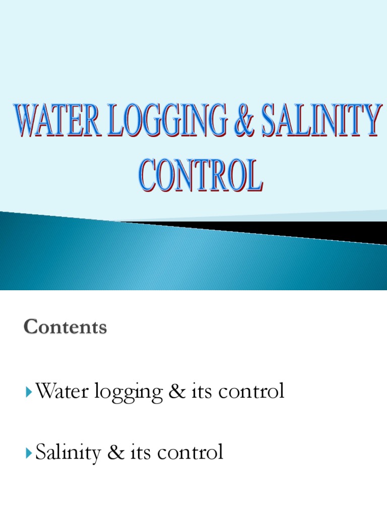 Waterlogging and Salinity | PDF | Soil | Drainage