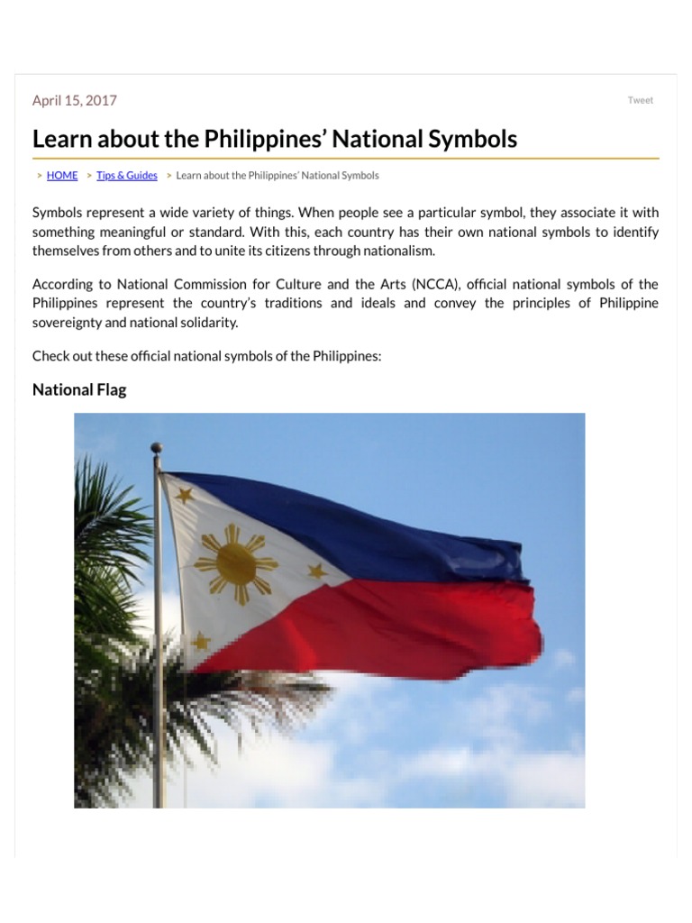 Learn About The Philippines' National Symbols | PDF | Philippines