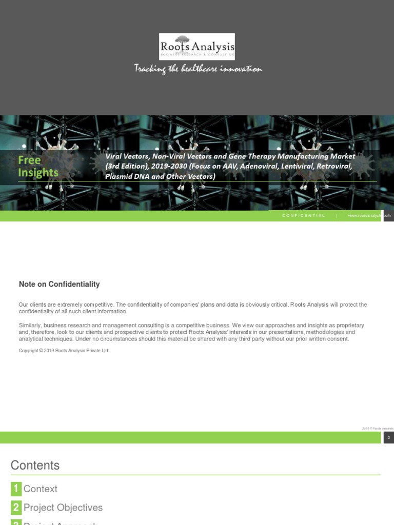 Viral Vectors, Non-Viral Vectors and Gene Therapy Manufacturing Market ...