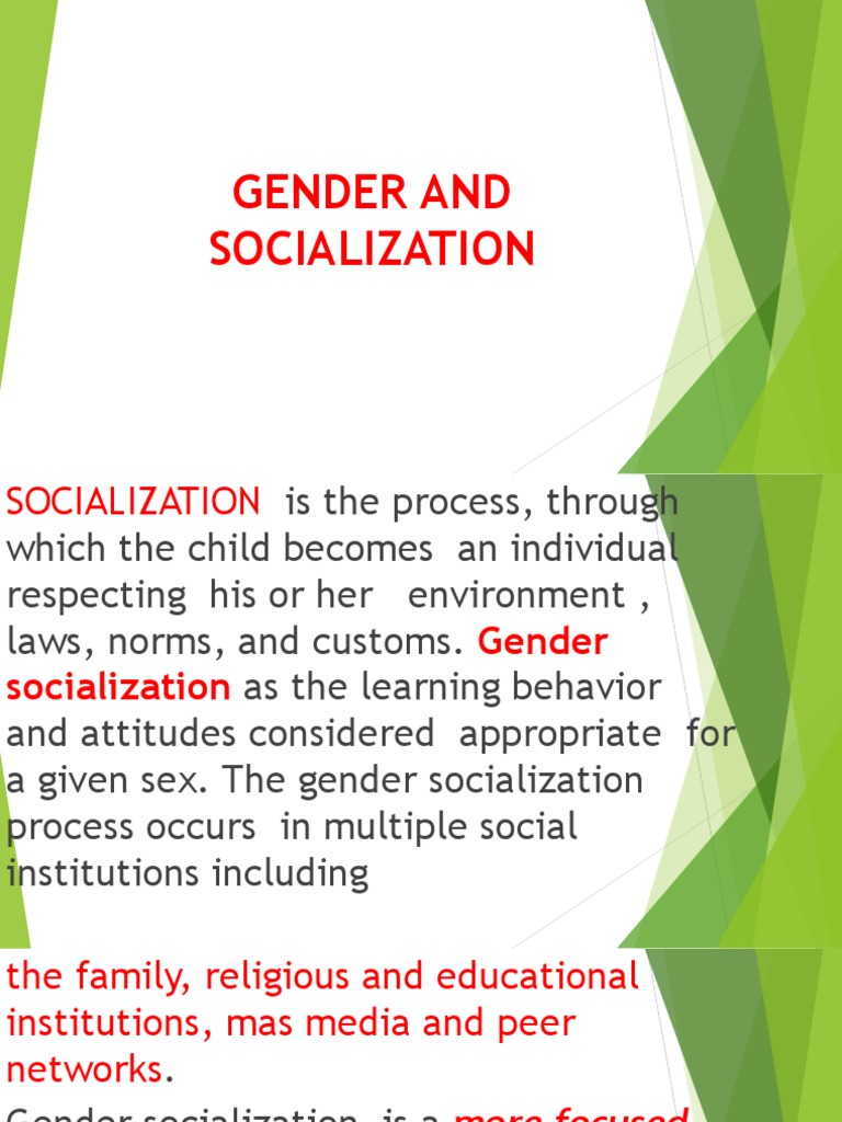 Gender and Socialization | PDF | Socialization | Gender Role