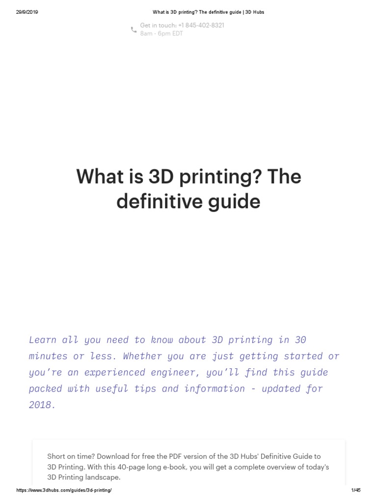 What Is 3D Printing - The Definitive Guide - 3D Hubs | PDF | 3 D ...