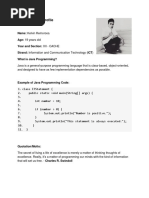 Infosys - Programming With JAVA | PDF