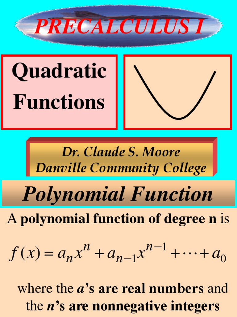 Precalculus I: Quadratic Functions | PDF | Factorization | Zero Of A Function