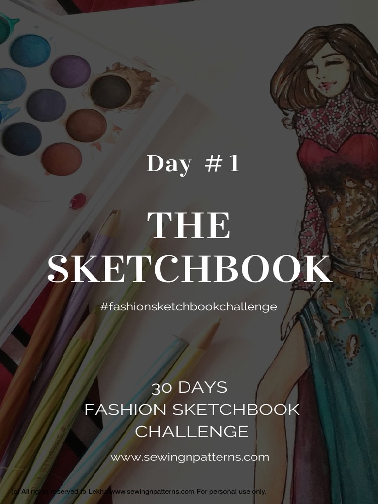 30-Day Fashion Sketchbook Challenge | PDF | Bookbinding | Paper