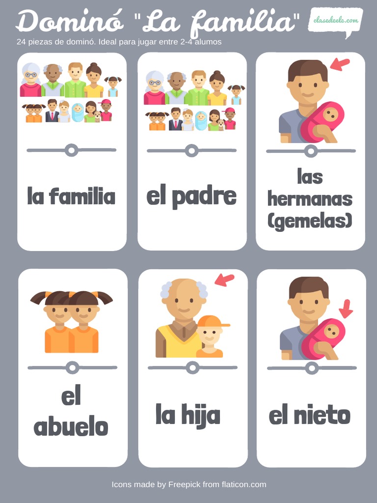 Dominó Familiar para Imprimir | PDF