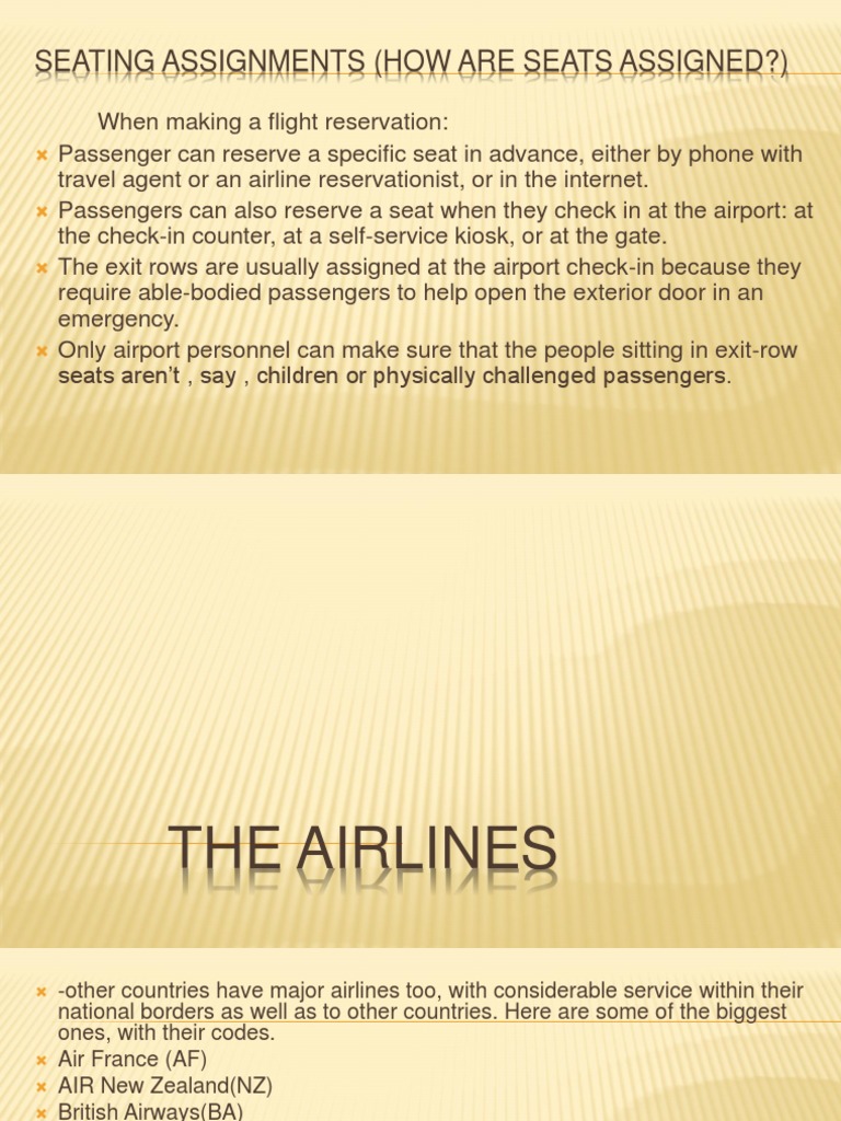 Airline Seating and Fare Guide | PDF | Airlines | Airport