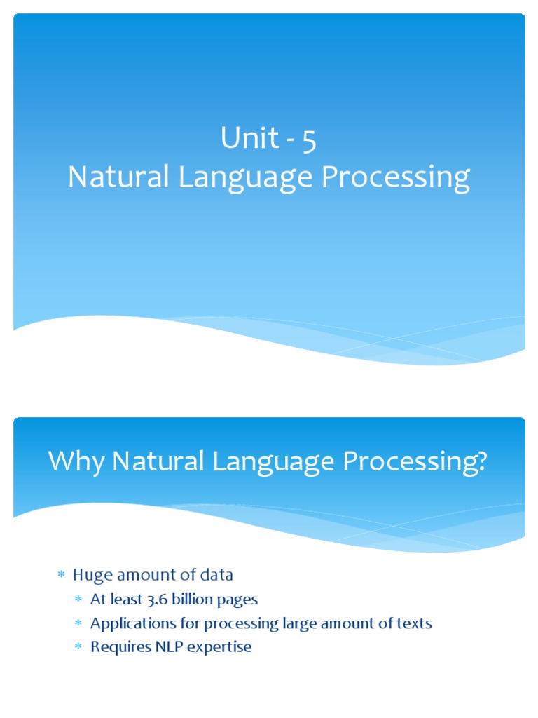 Unit 5 Natural Language Processing Pdf Parsing Semantics 6465