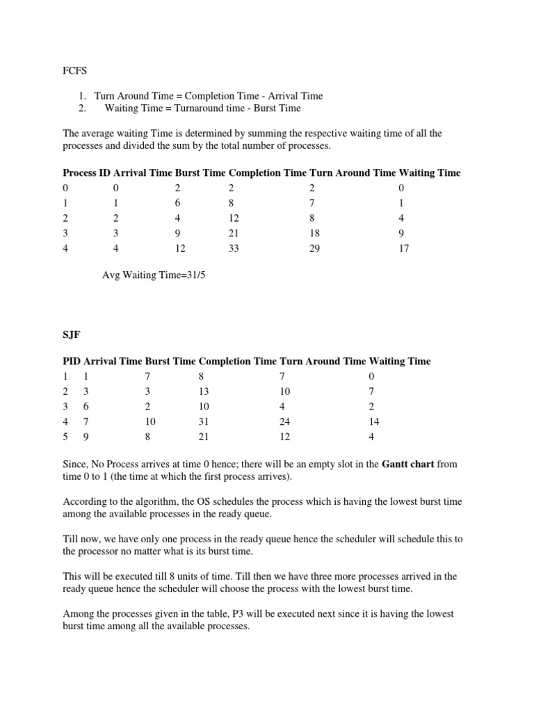 Fcfs and SJF Scheduling | PDF | Scheduling (Computing) | Concurrent ... Fcfs and SJF Scheduling | PDF | Scheduling (Computing) | Concurrent ...
