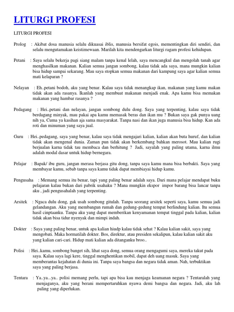 Prolog Liturgi Profesi - Perumperindo.co.id