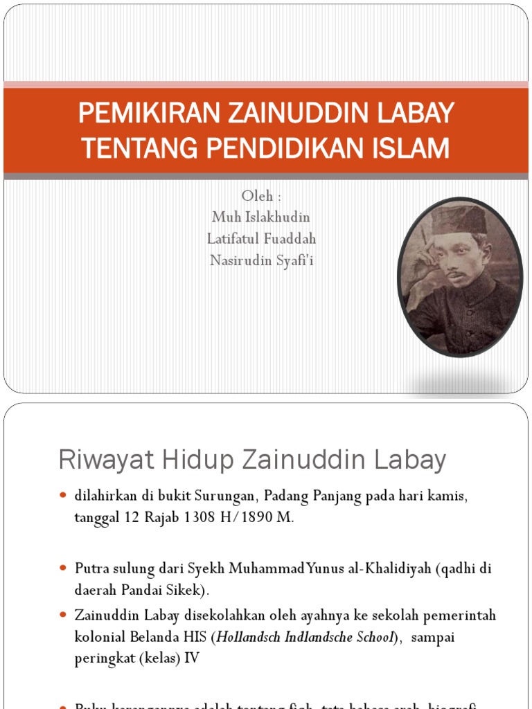 Pemikiran Zainuddin Labay Tentang Pendidikan Islam | PDF
