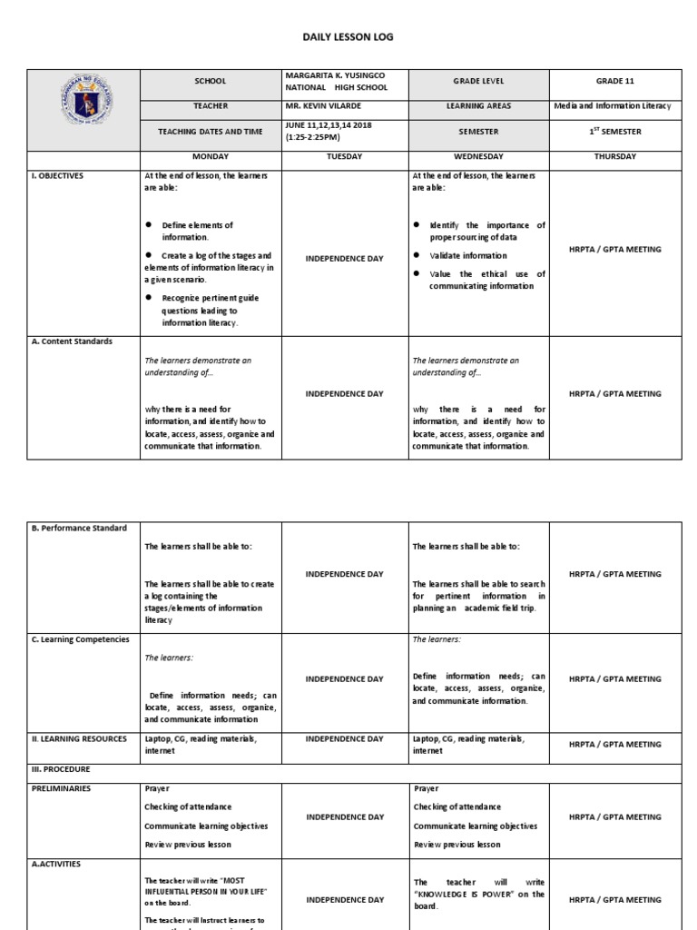 Media and Information Literacy (Week 2) | PDF | Information Literacy ...