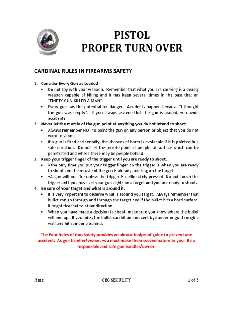 Pistol - Proper Turn Over | Magazine (Firearms) | Trigger (Firearms ...