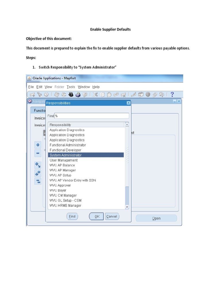 Oracle - R12 Enable Supplier Defaults | PDF