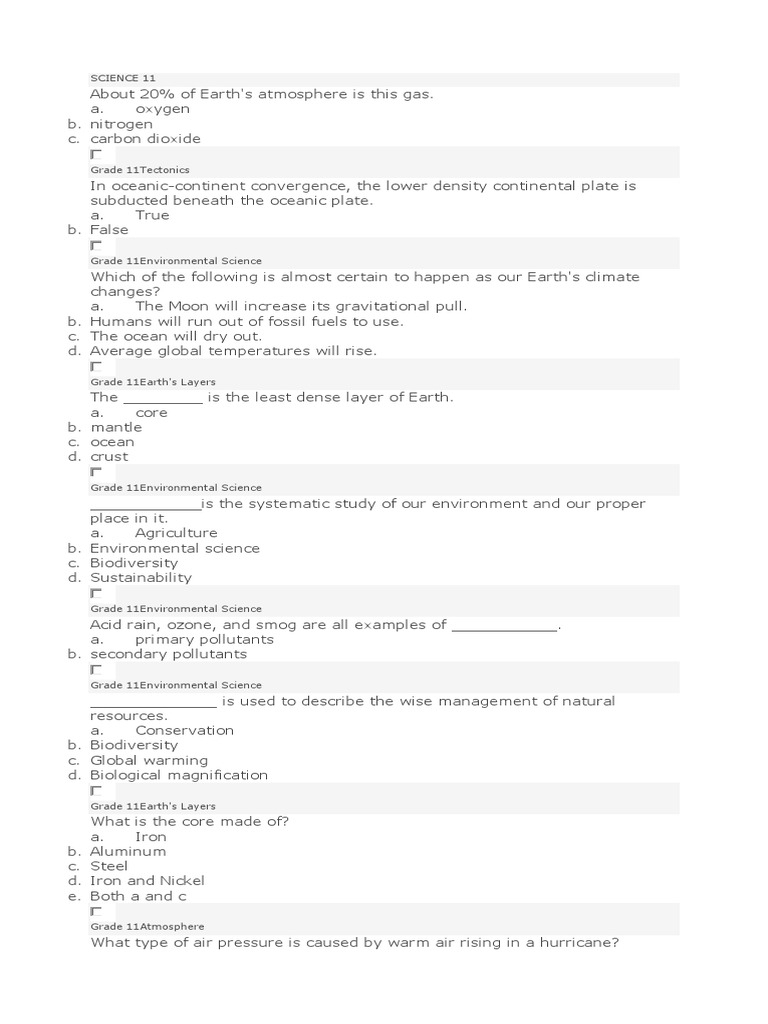 Understanding Key Earth Science Concepts Through a Series of Short ...