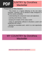 Dorothea Mackellar - My Country | PDF | Poetry