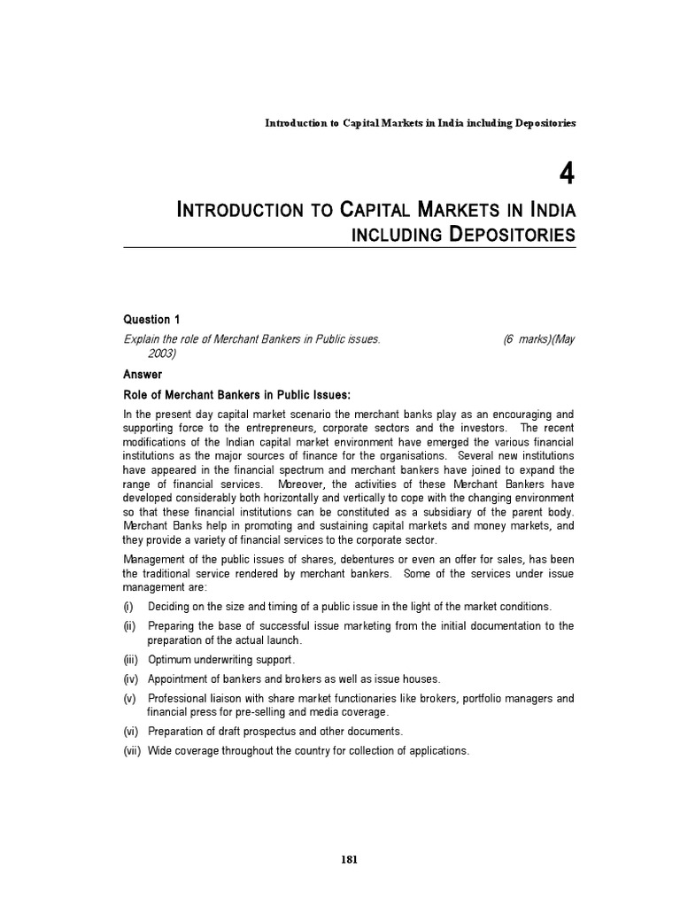 Capital Markets Introduction | PDF | Underwriting | Securities (Finance)