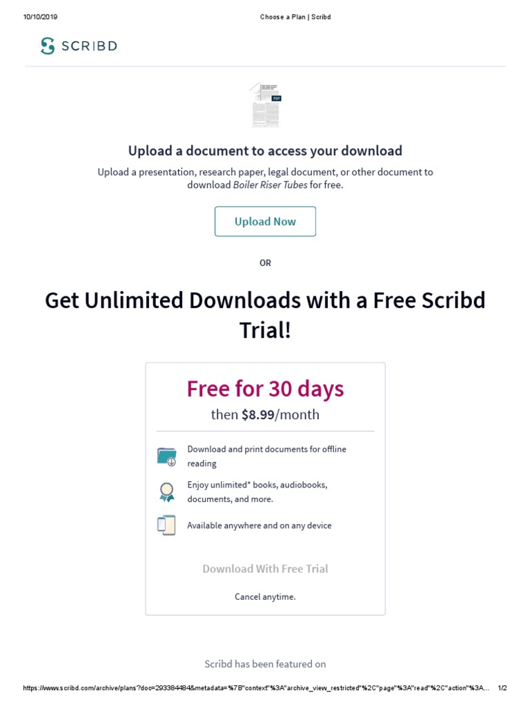 Choose A Plan - Scribd | PDF