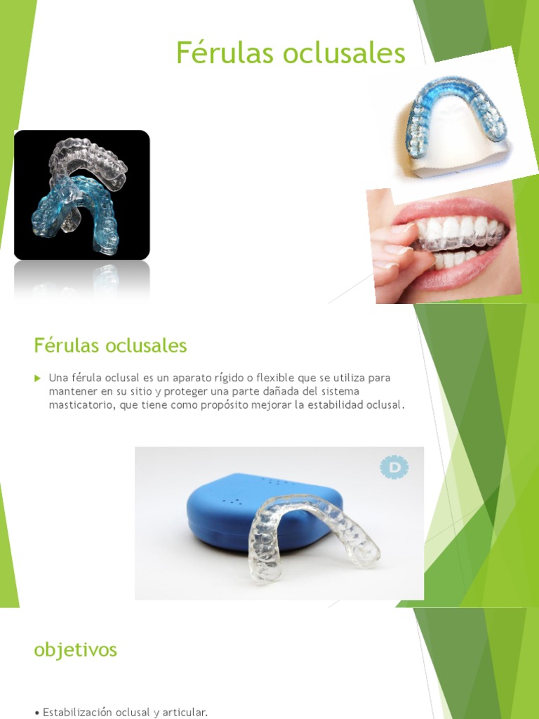 Férulas Oclusales: Tipos y Funciones | PDF | Salud y bienestar | Medicina