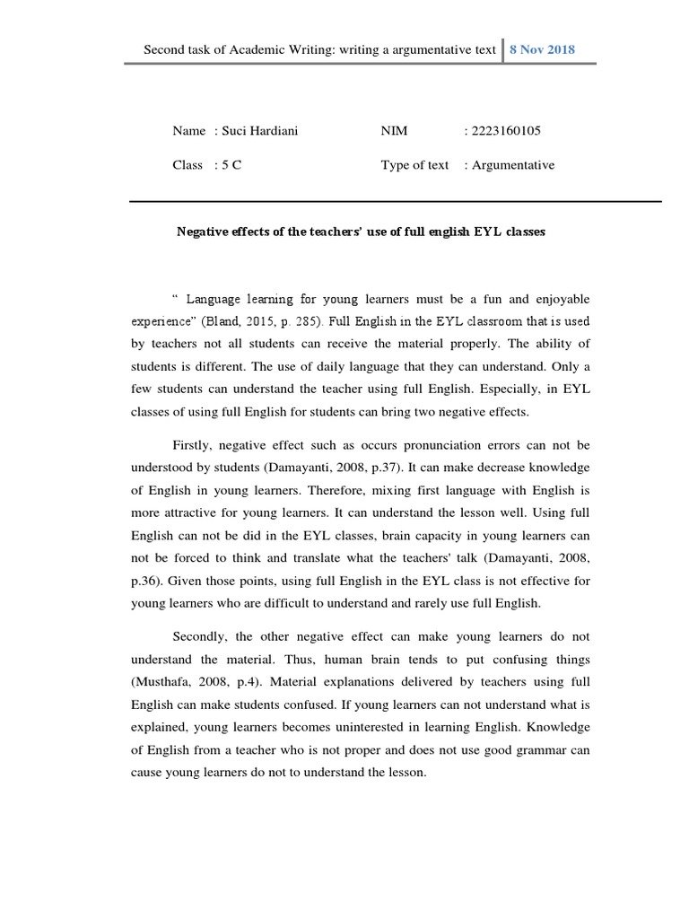 Argumentative Academic Writing | PDF | English Language | Learning