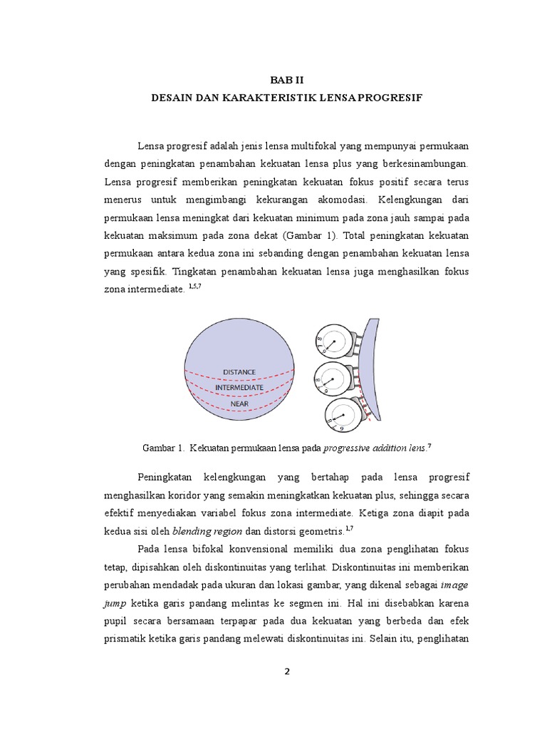 BAB 2 Desain Dan Karakteristik Lensa Progresif | PDF