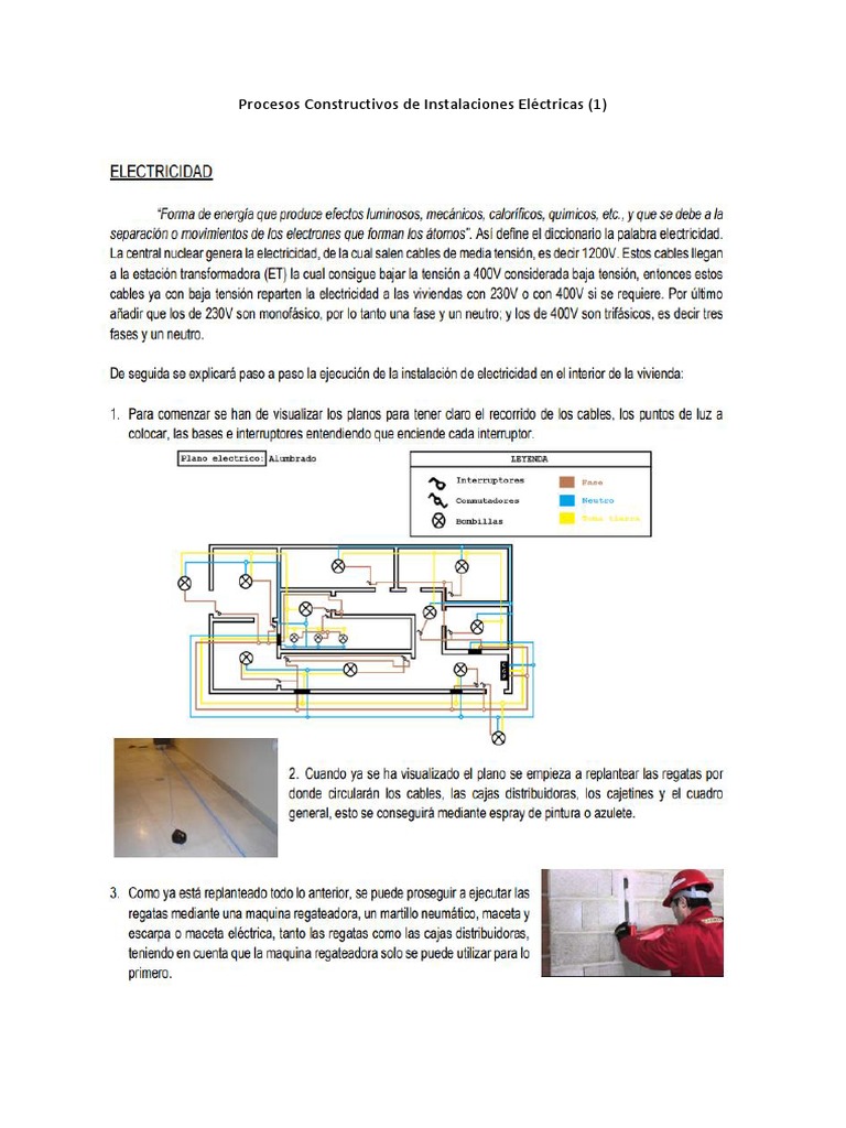 Procesos Constructivos de Instalaciones Eléctricas | PDF | Calidad (comercial) | Planificación