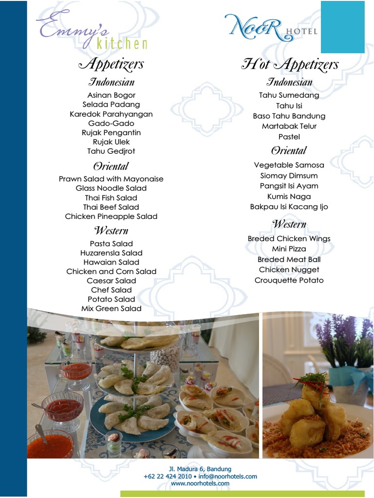 Hot Appetizers Appetizers: Indonesian Indonesian | PDF | Salad | Curry