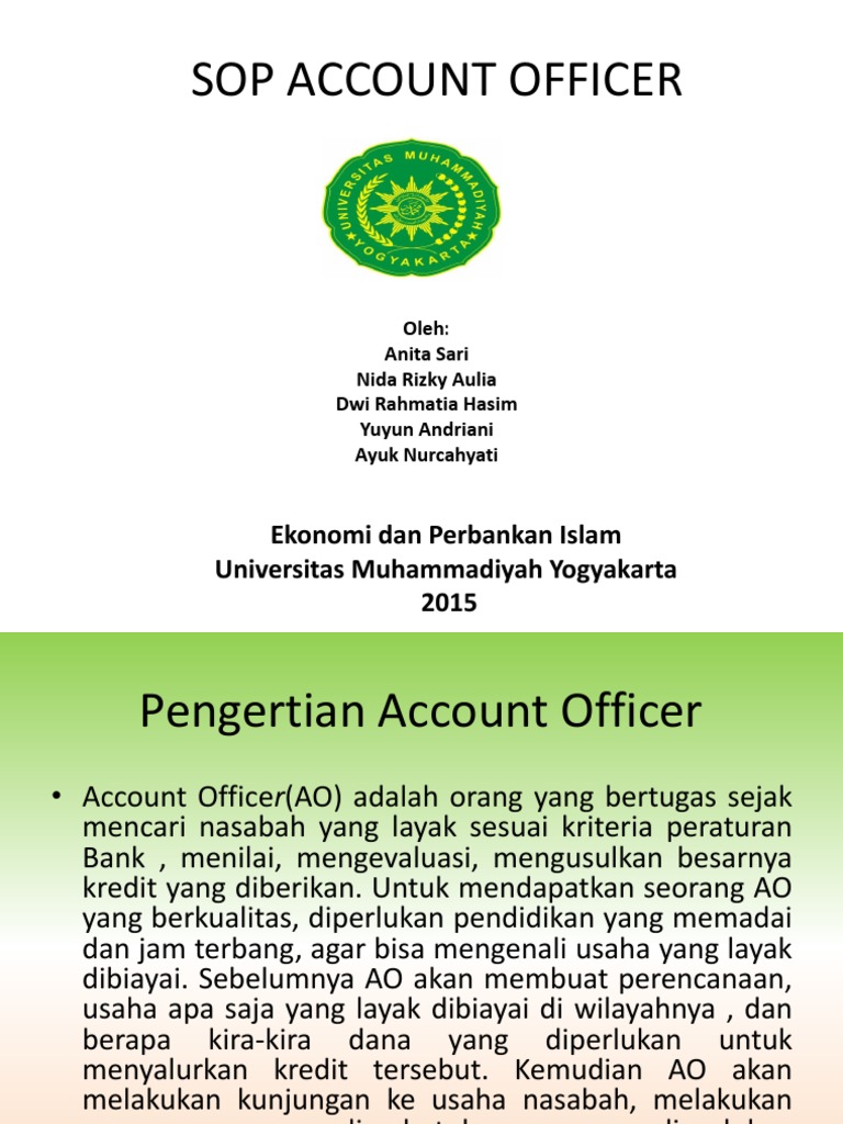 Sop Account Officer | PDF