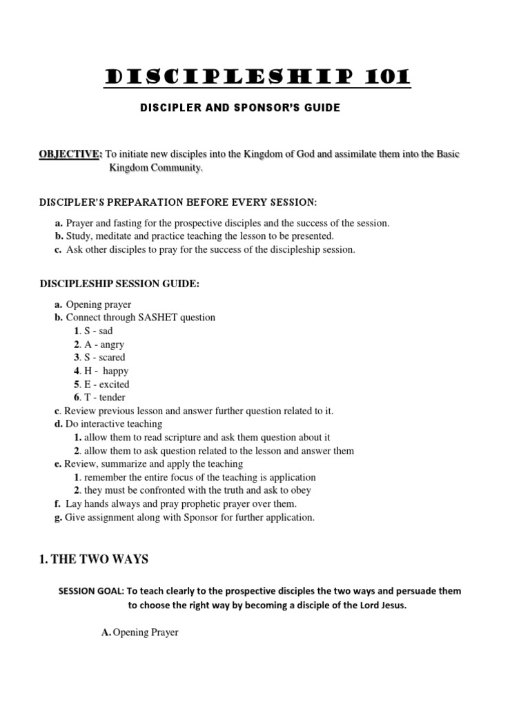 Discipleship 101: Kingdom Community | PDF | Baptism | Disciple ...
