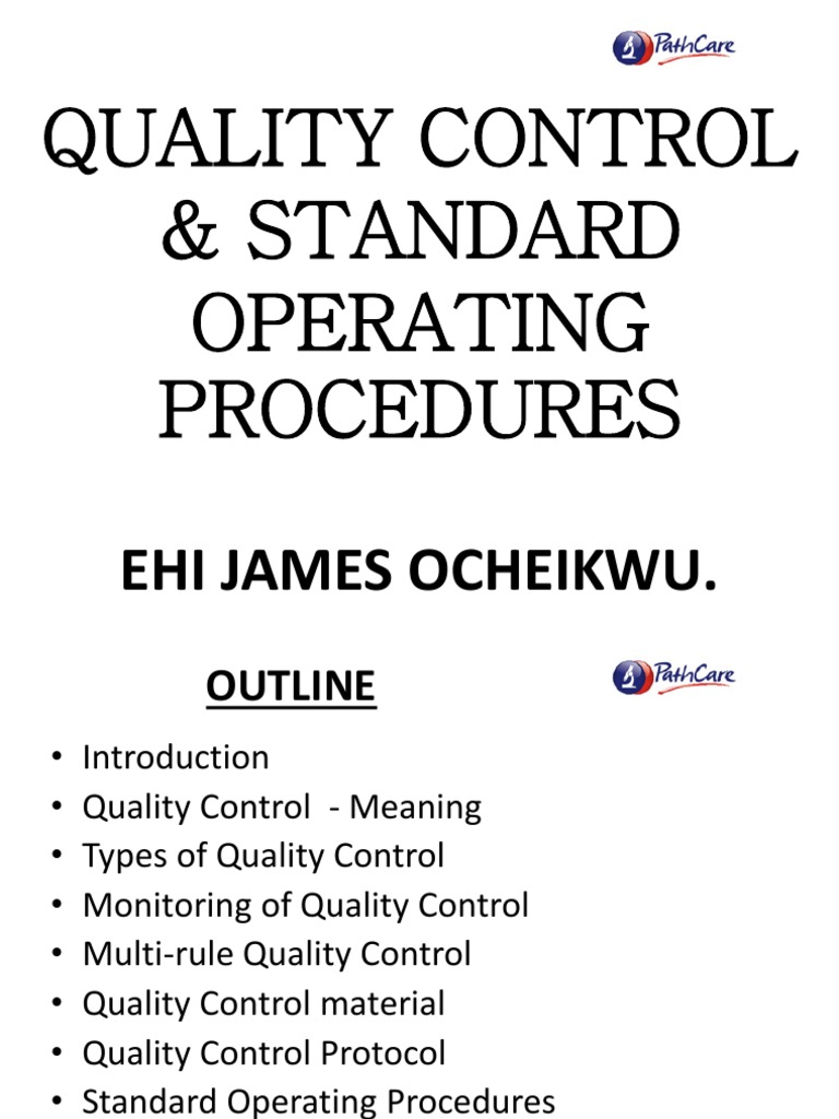 Quality Control and Standard Operating Procedures | PDF | Accuracy And ...