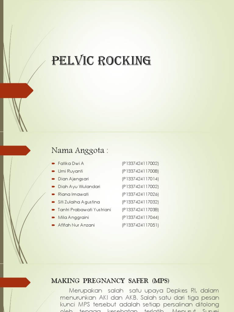 Manfaat dan Teknik Pelvic Rocking | PDF