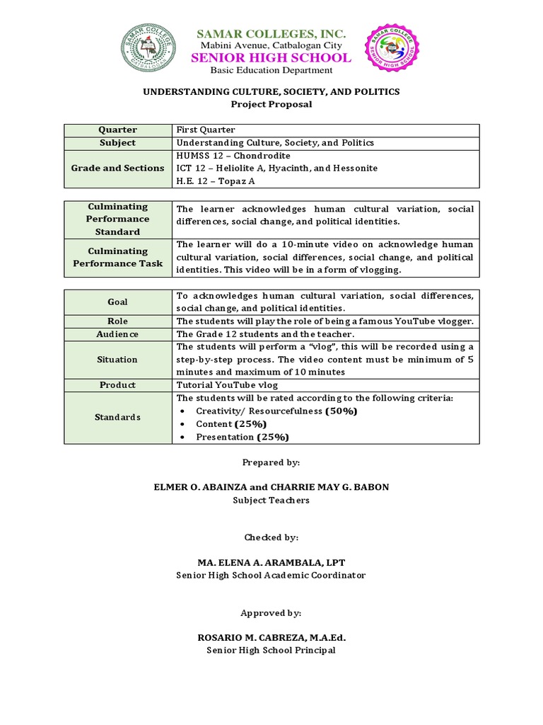 1st Project Proposal UCSP | PDF