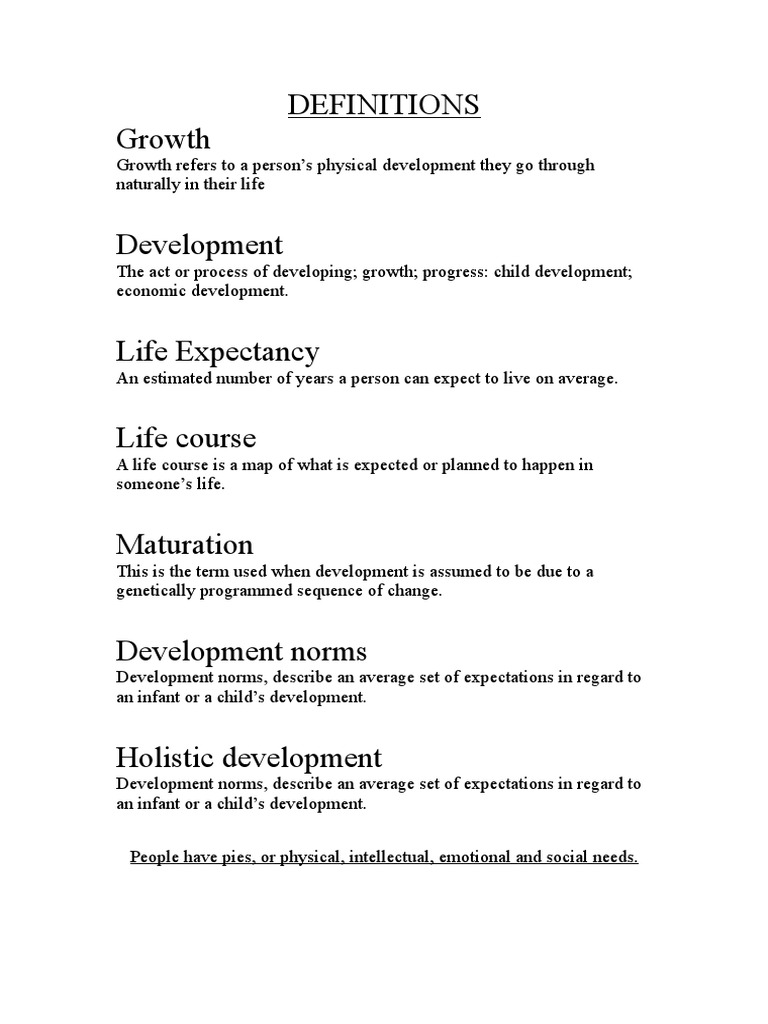 Growth and Development | PDF