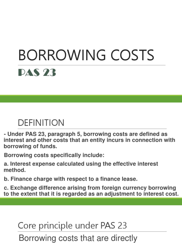 Pas 23-Borrowing Costs | PDF | Expense | Interest