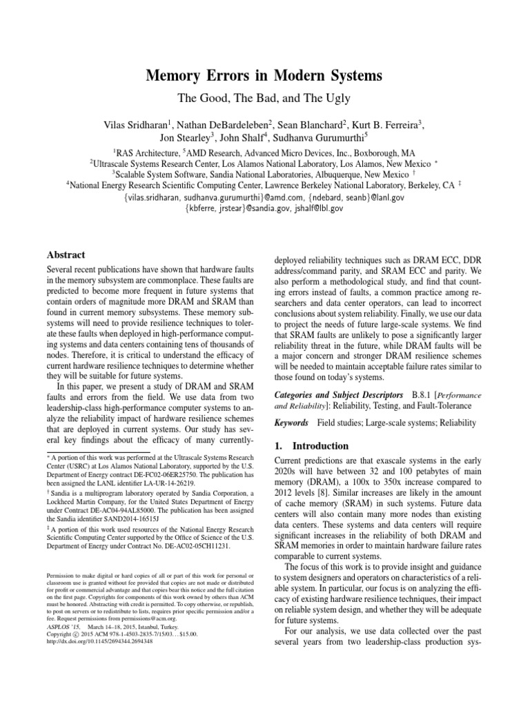 Memory Errors 2 | PDF | Dynamic Random Access Memory | Cpu Cache