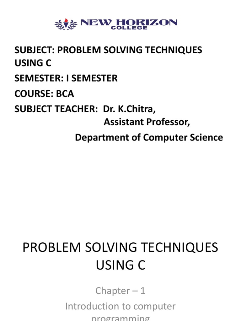 Problem Solving Tech Pdf Algorithms Computer Program 2049