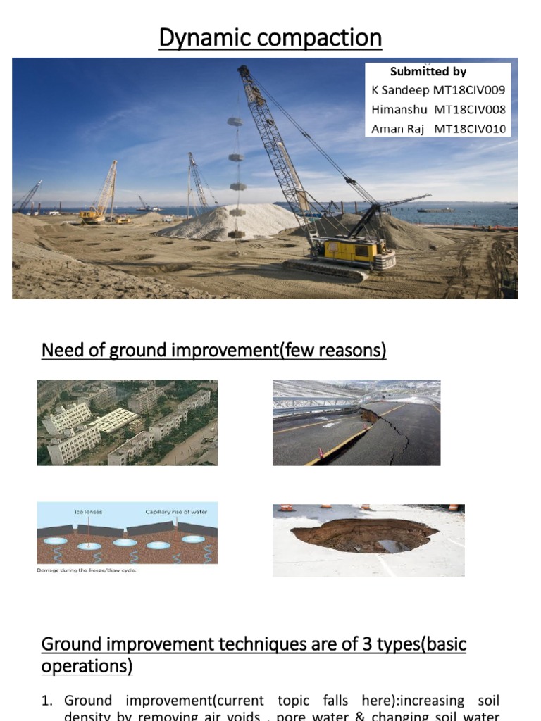 Dynamic Compaction Pdf Soil Nature