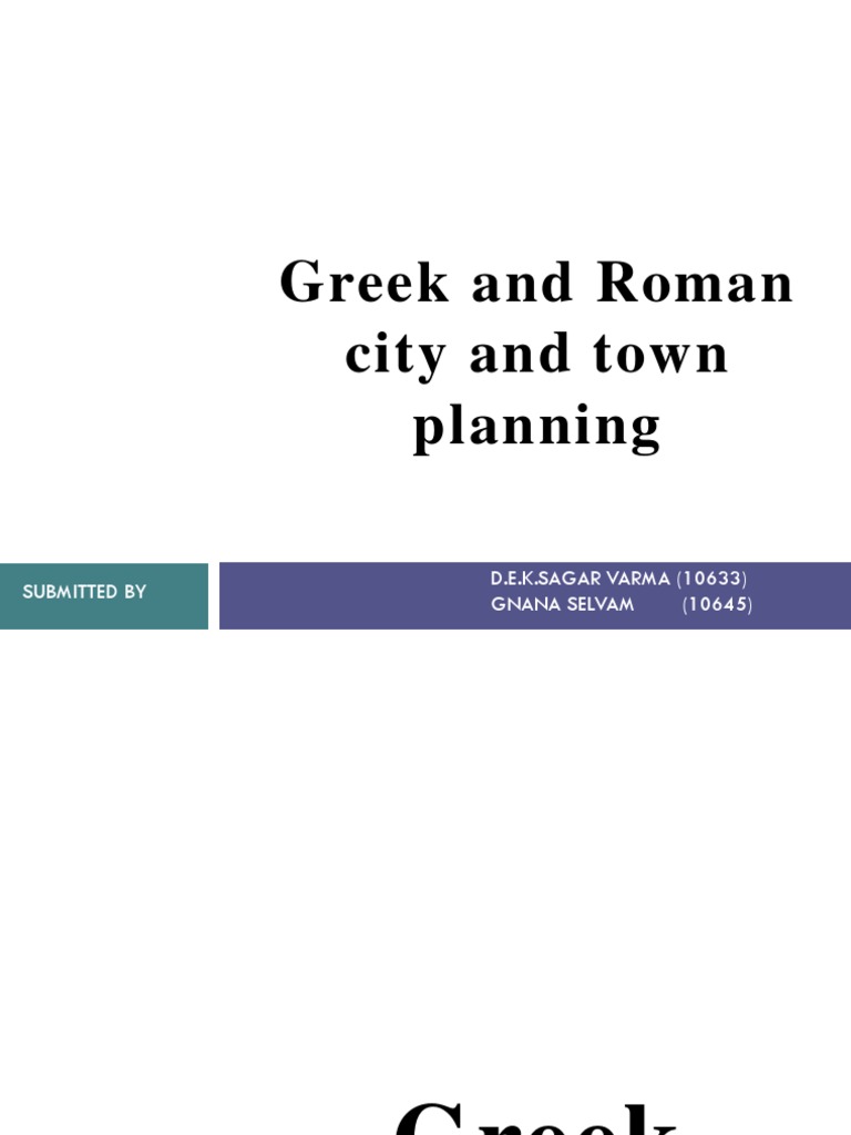 Greek and Roman City and Town Planning | PDF | Athens | Ancient Greece