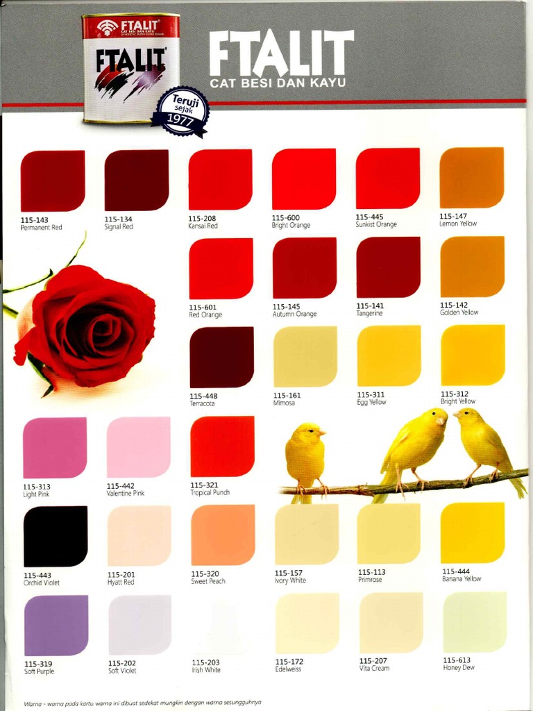KAtalog Warna Cat Ftalit | PDF