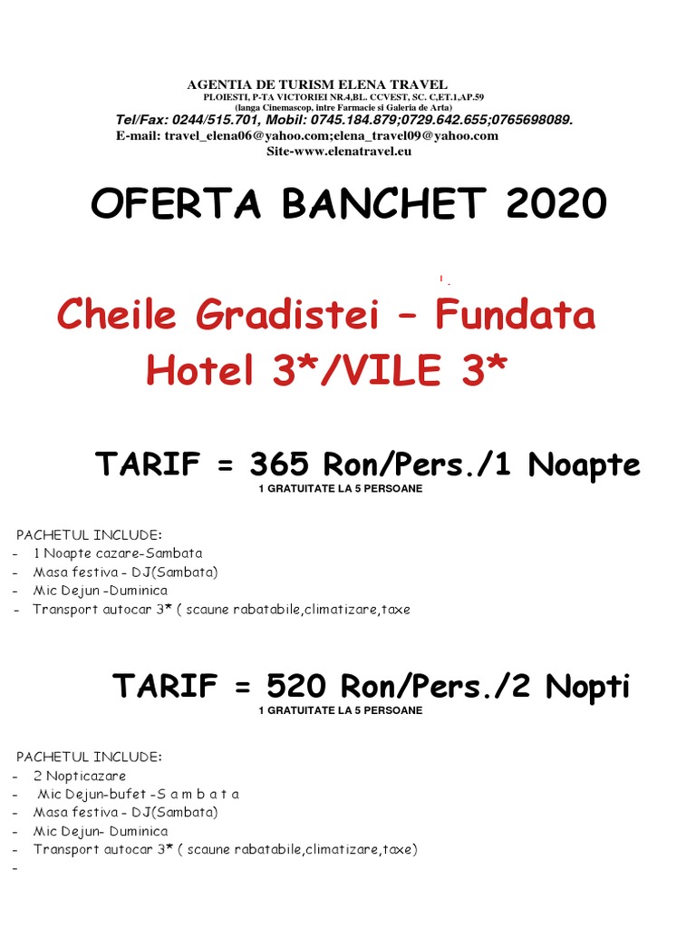 Cheile Gradistei - Fundata Banchet | PDF