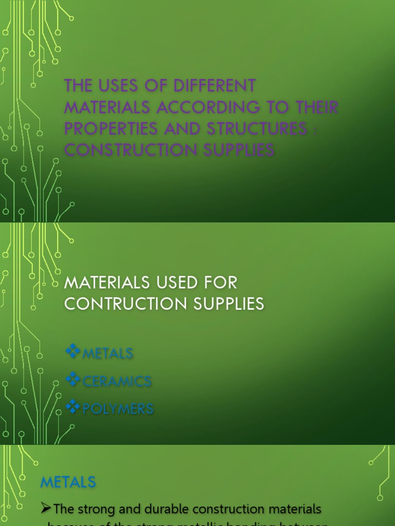 Construction Materials by Properties | PDF