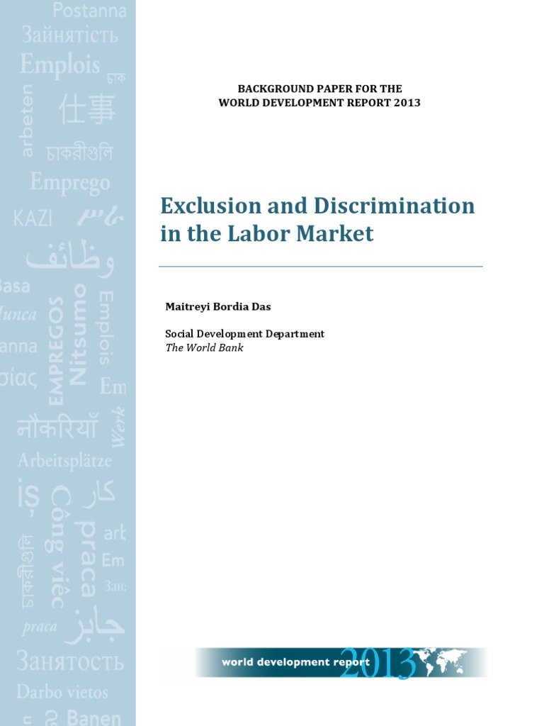 Exclusion and Discrimination | PDF | Discrimination | Employment