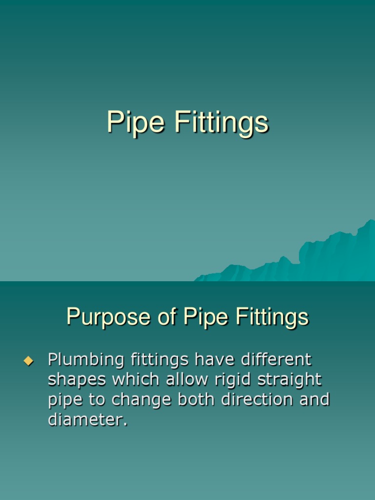 Pipe Fittings | PDF | Valve | Plumbing