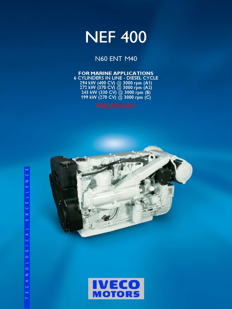 NEF 400 Marine Diesel Engine Specs | PDF | Diesel Engine | Turbocharger