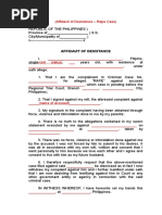 Sample Affidavit of Desistance | PDF | Law