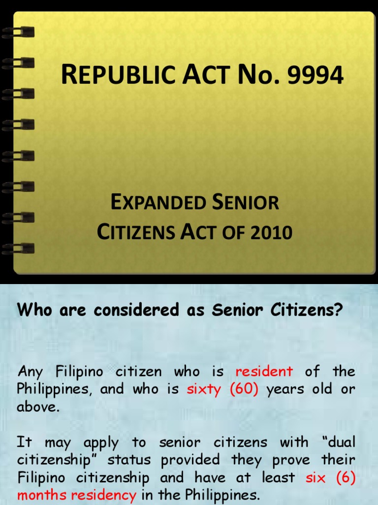 Expanded Senior Citizen Act | PDF | Dietary Supplements | Old Age
