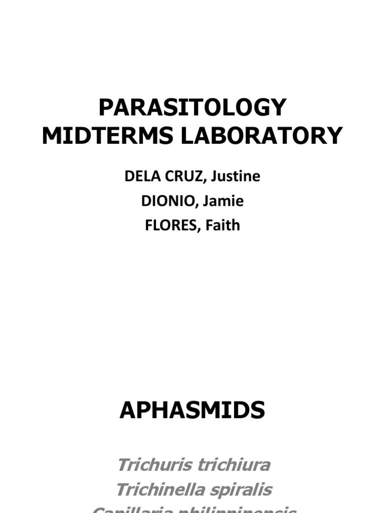 Par201 S1lab4 Midterm Phamids Aphasmids PDF | PDF | Animals And Humans ...