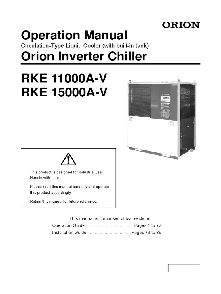 Manual RKE15000A-V(en) Orion | Valve | Switch