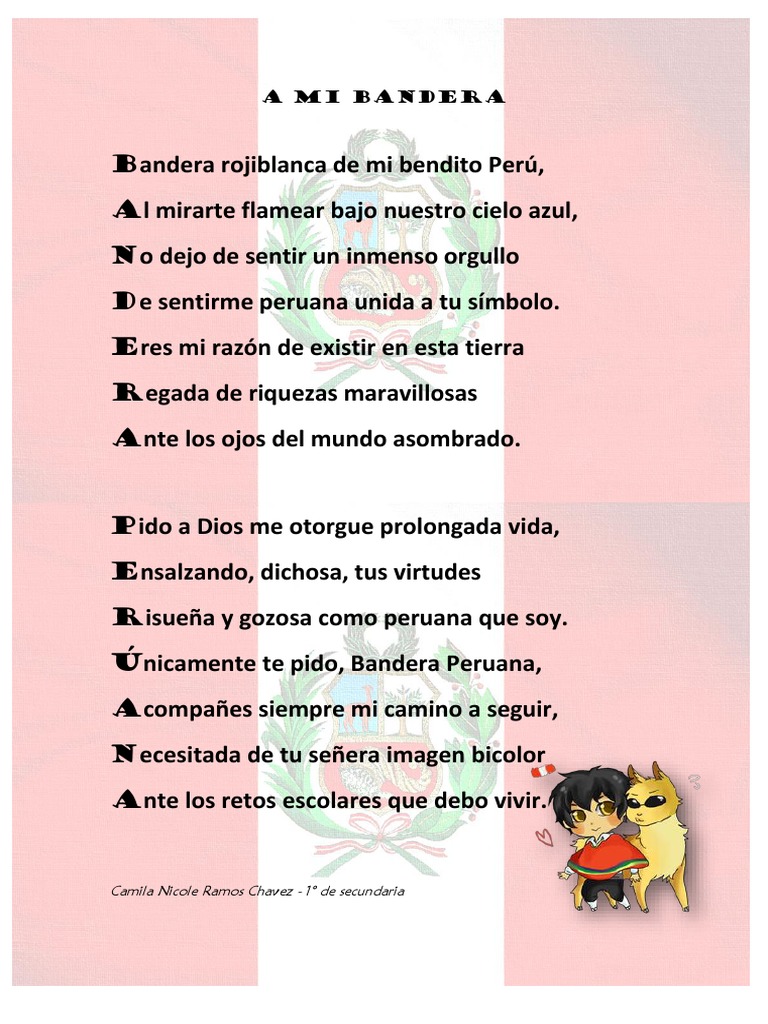 A Mi Bandera - Acróstico | PDF