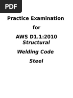 CWI Part B Practical Examination 0 | PDF | Welding | Construction