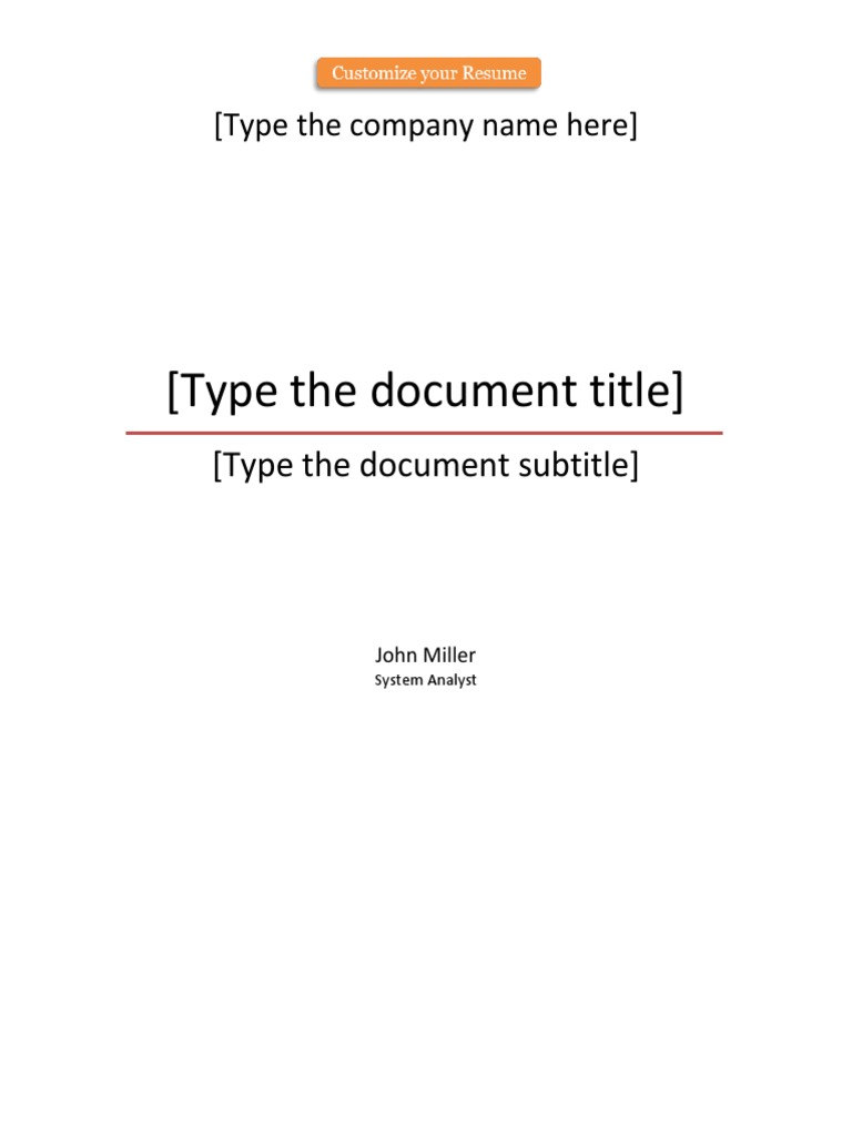 Cover Page Template 02 | PDF